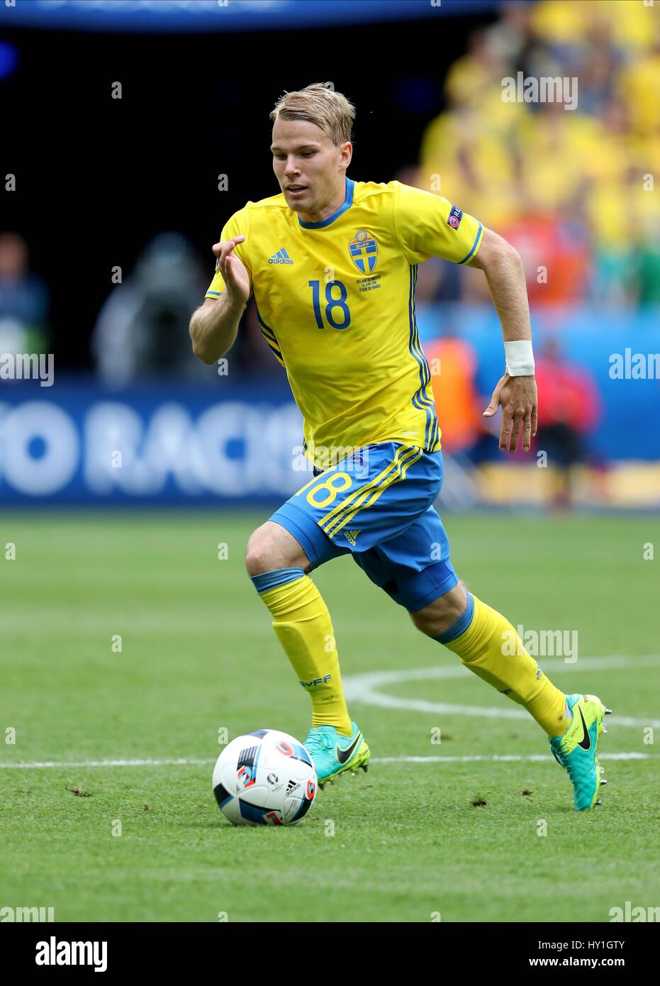 SWEDEN'S OSCAR LEWICKI SWEDEN STADE DE FRANCE PARIS FRANCE 13 June 2016 ...