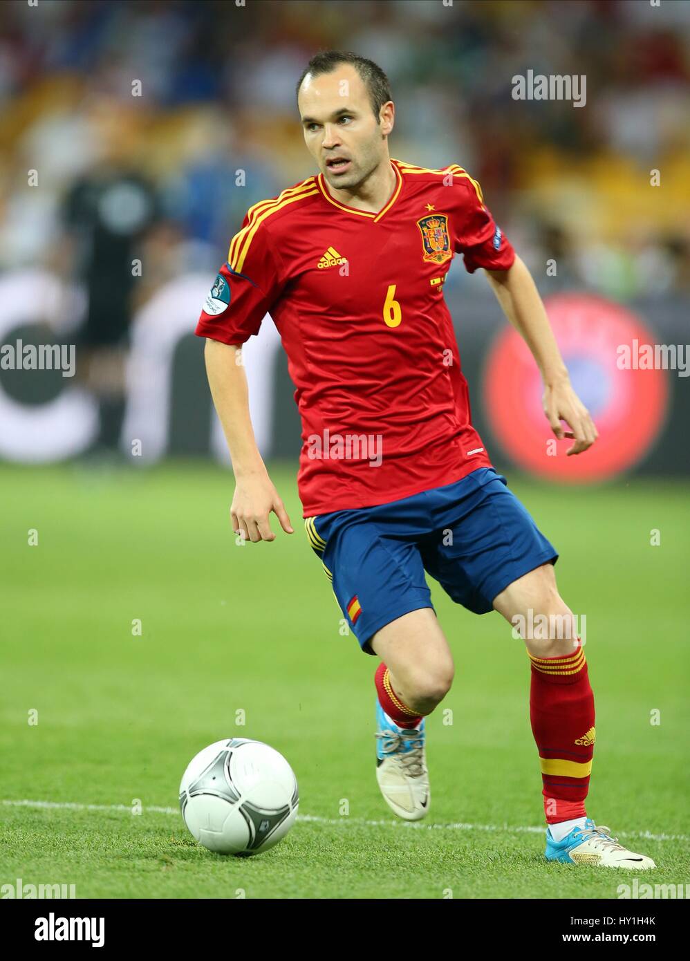 ANDRES INIESTA SPAIN FC BARCELONA SPAIN & FC BARCELONA OLYMPIC STADIUM ...