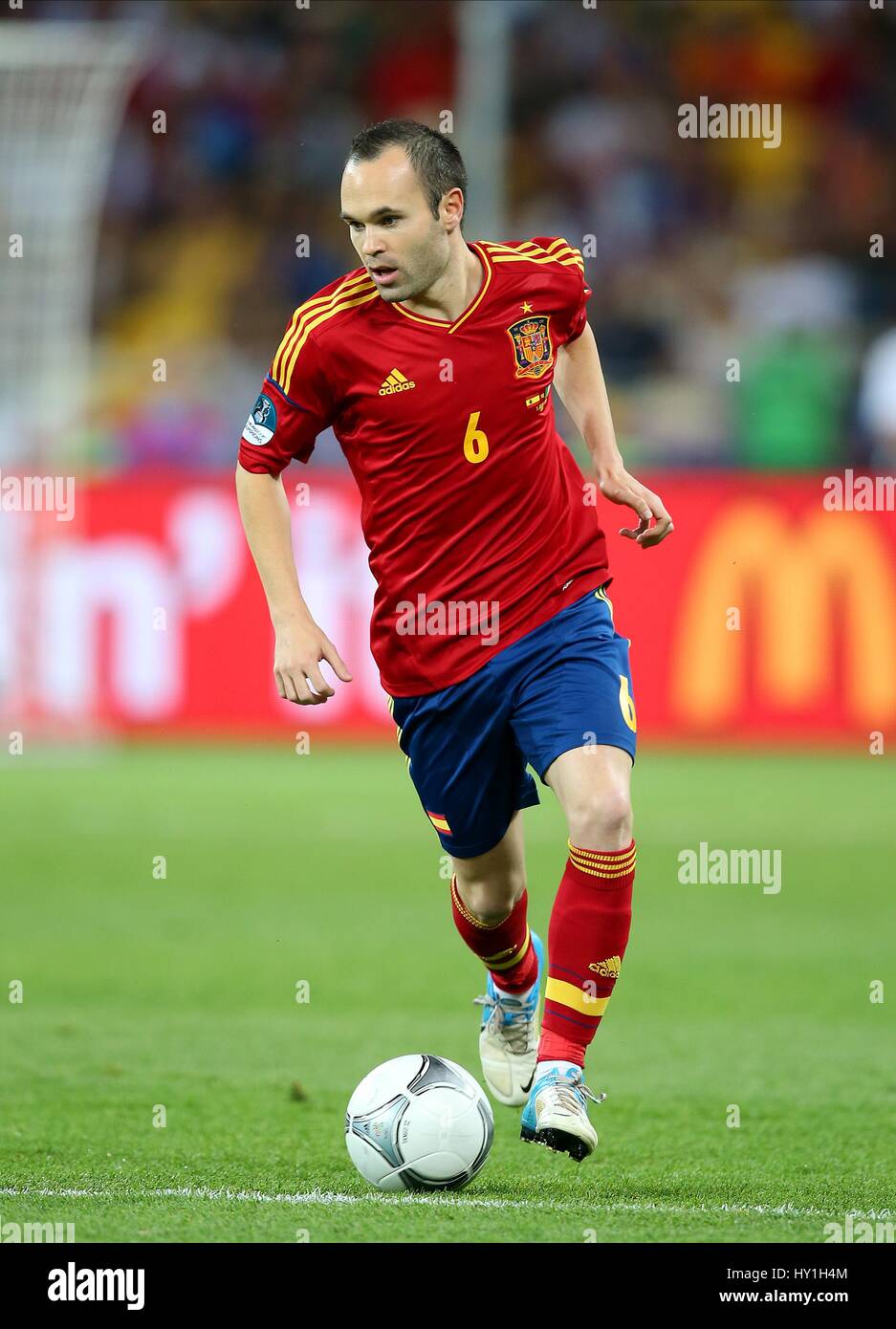 ANDRES INIESTA SPAIN FC BARCELONA SPAIN & FC BARCELONA OLYMPIC STADIUM ...
