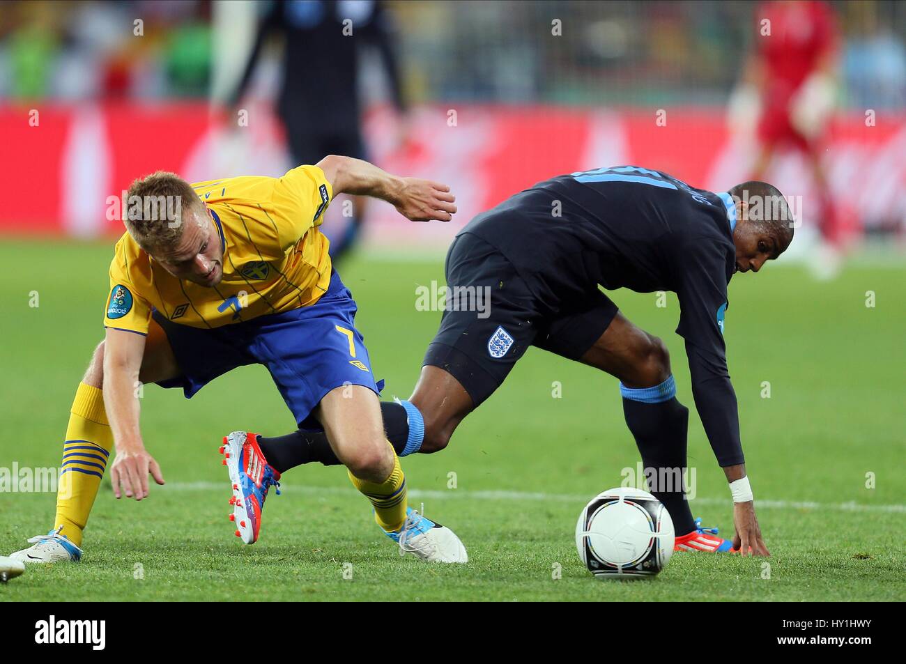 SEBASTIAN LARSSON ASHLEY YOUNG SWEDEN V ENGLAND SWEDEN V ENGLAND ...