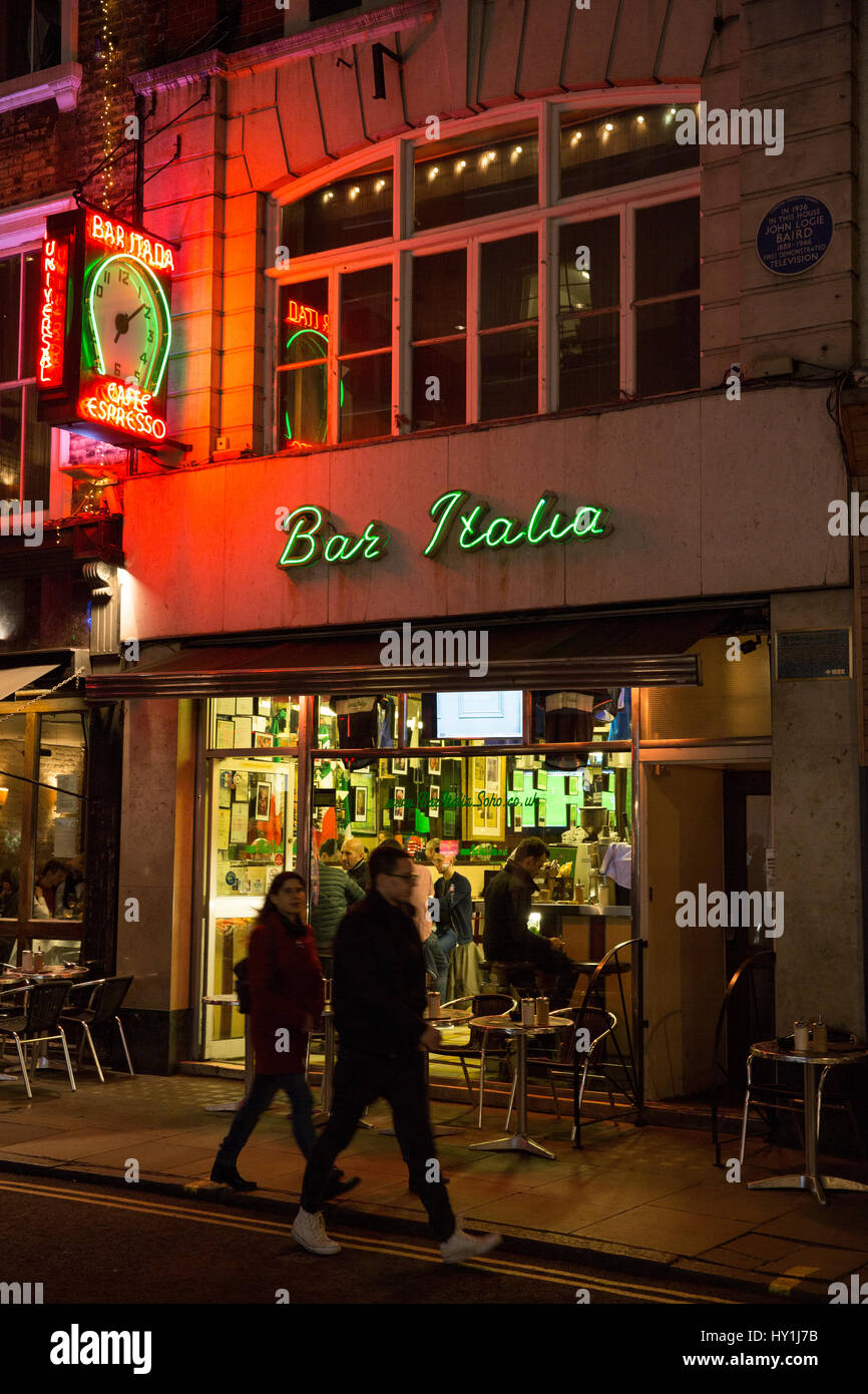 The Legendary Bar Italia in Soho, London, UK Stock Photo - Alamy