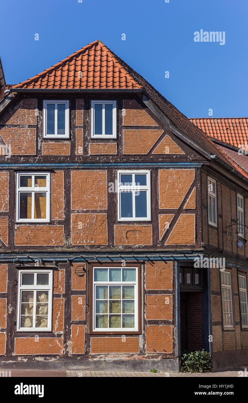 Typical German half timbered house in Hanseatic city Stade, Germany ...