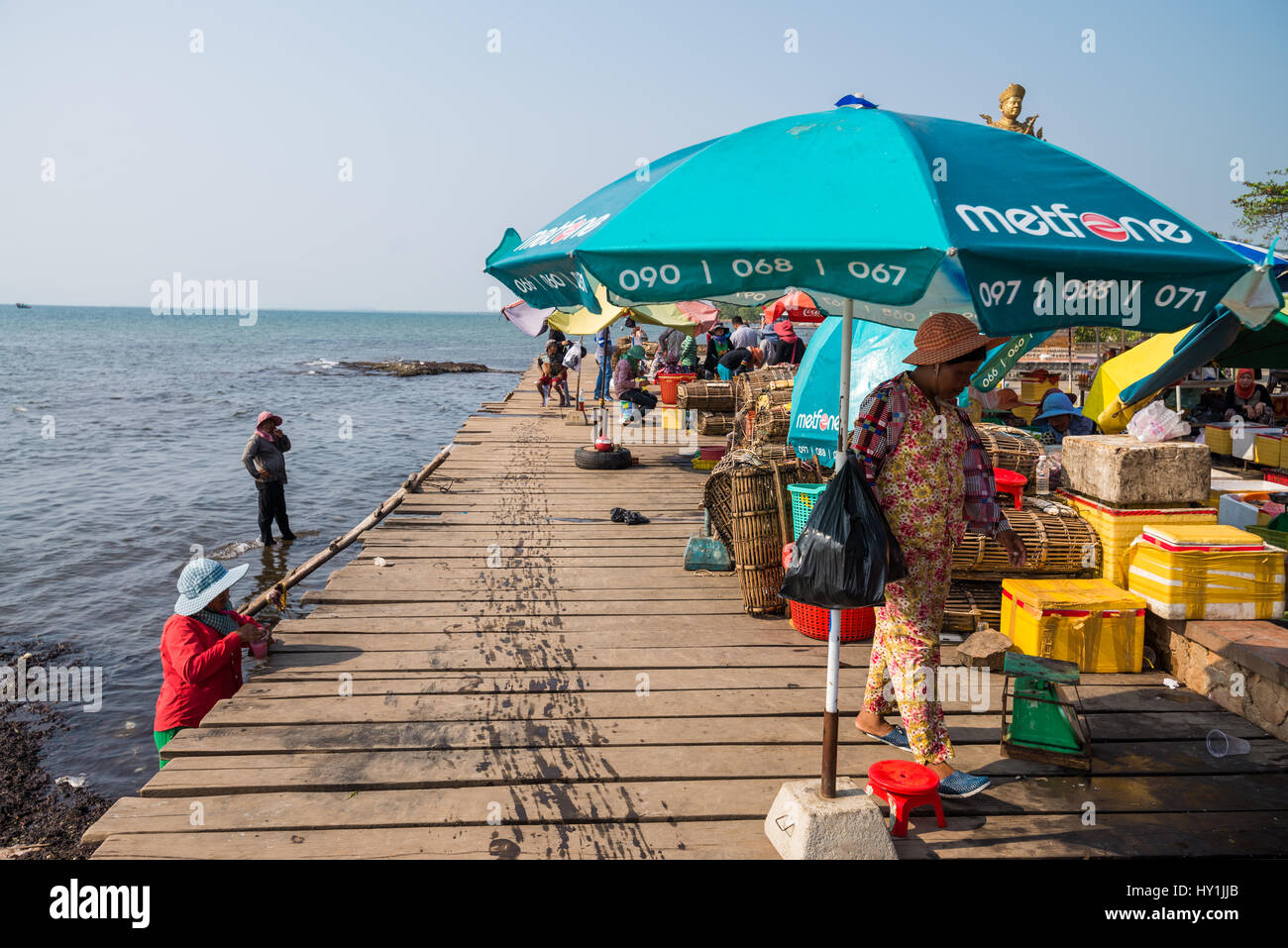 Crab market, Kep, Cambodia, Asia Stock Photo - Alamy