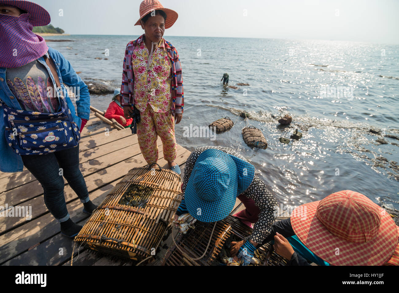 Crab market, Kep, Cambodia, Asia Stock Photo - Alamy