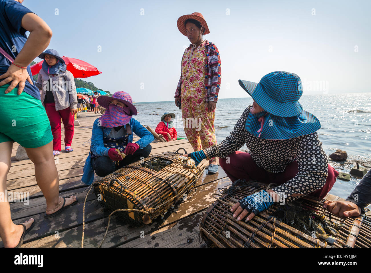 Crab market, Kep, Cambodia, Asia Stock Photo - Alamy