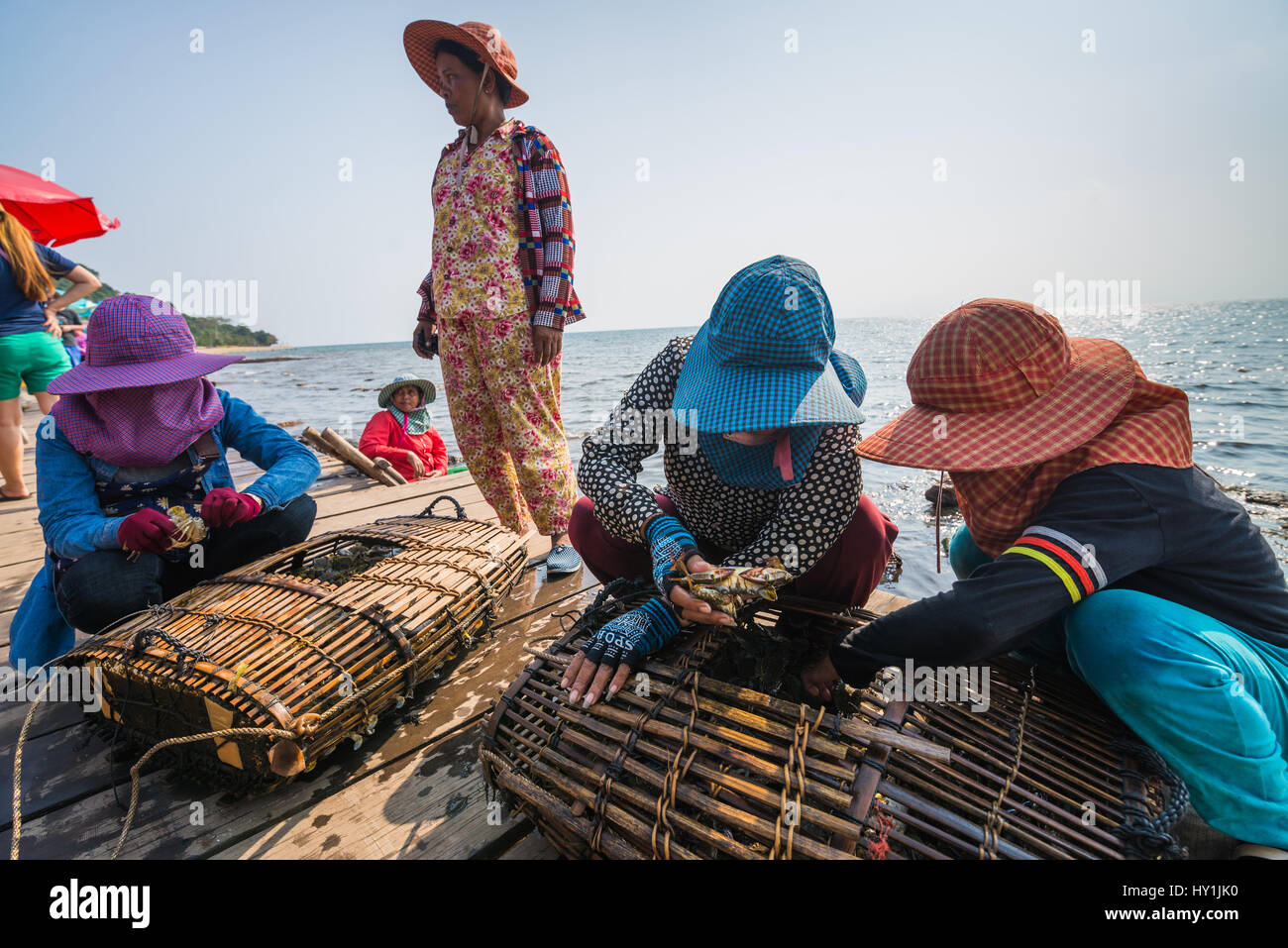 Crab market, Kep, Cambodia, Asia Stock Photo - Alamy