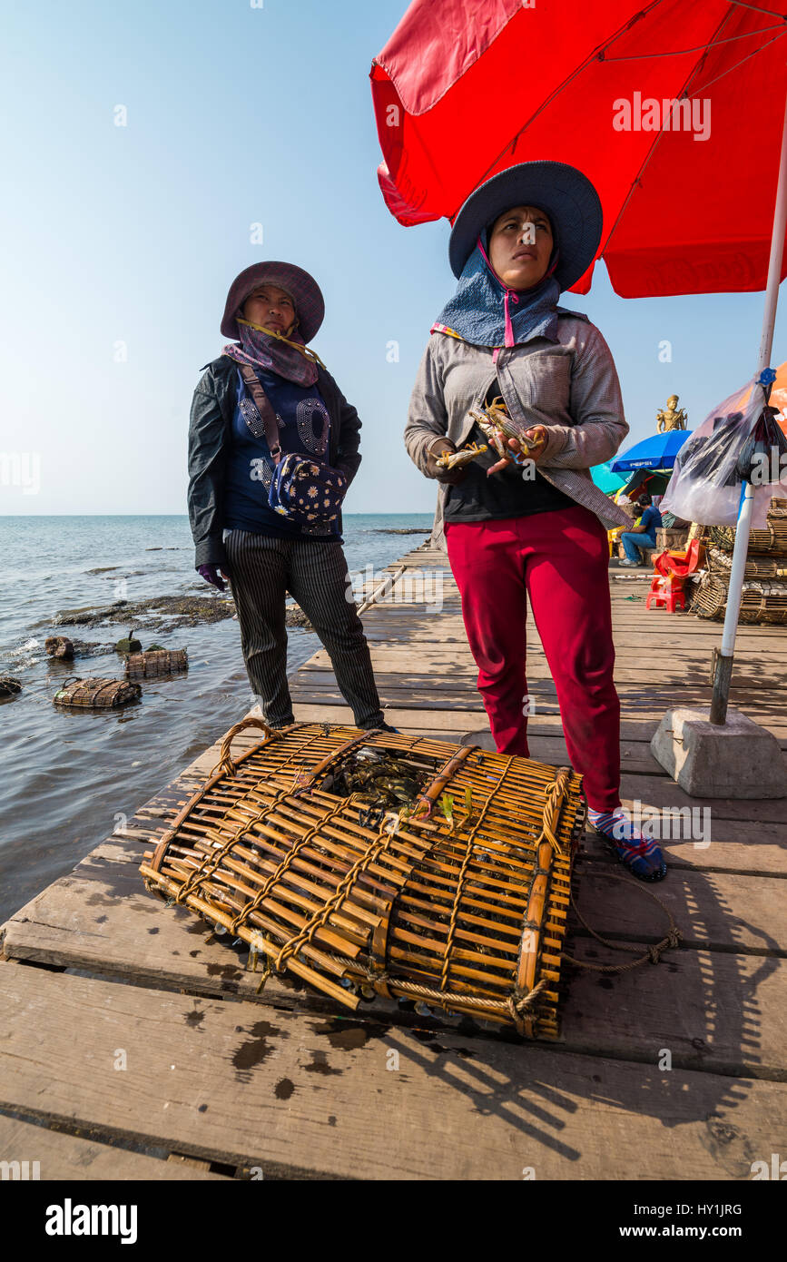 Crab market, Kep, Cambodia, Asia Stock Photo - Alamy