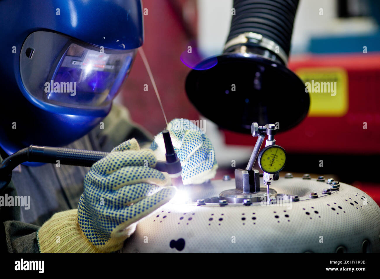 Factory worker - welder, Brazil Stock Photo - Alamy