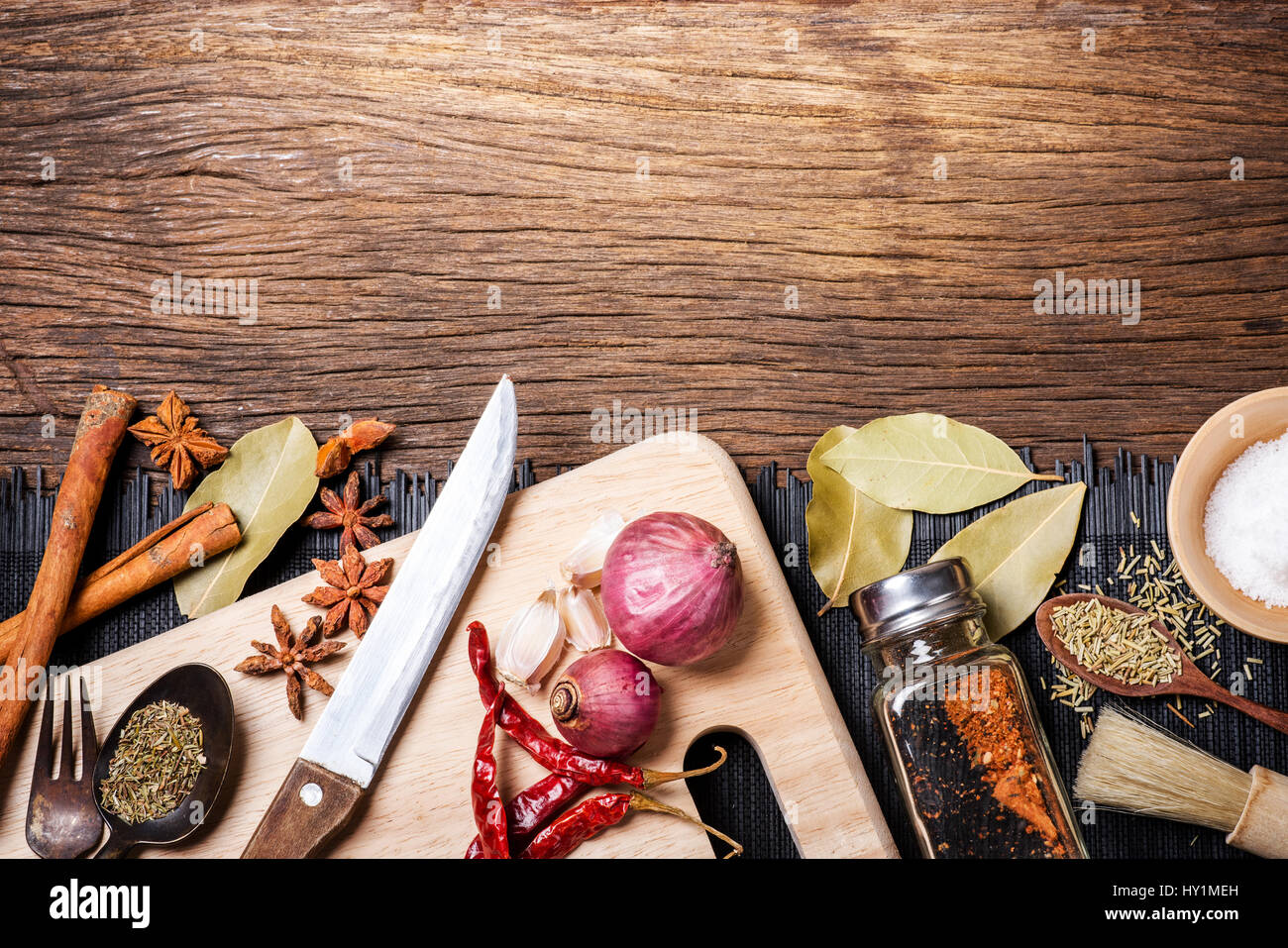 Variety herbs in the kitchen, cooking concept Stock Photo - Alamy