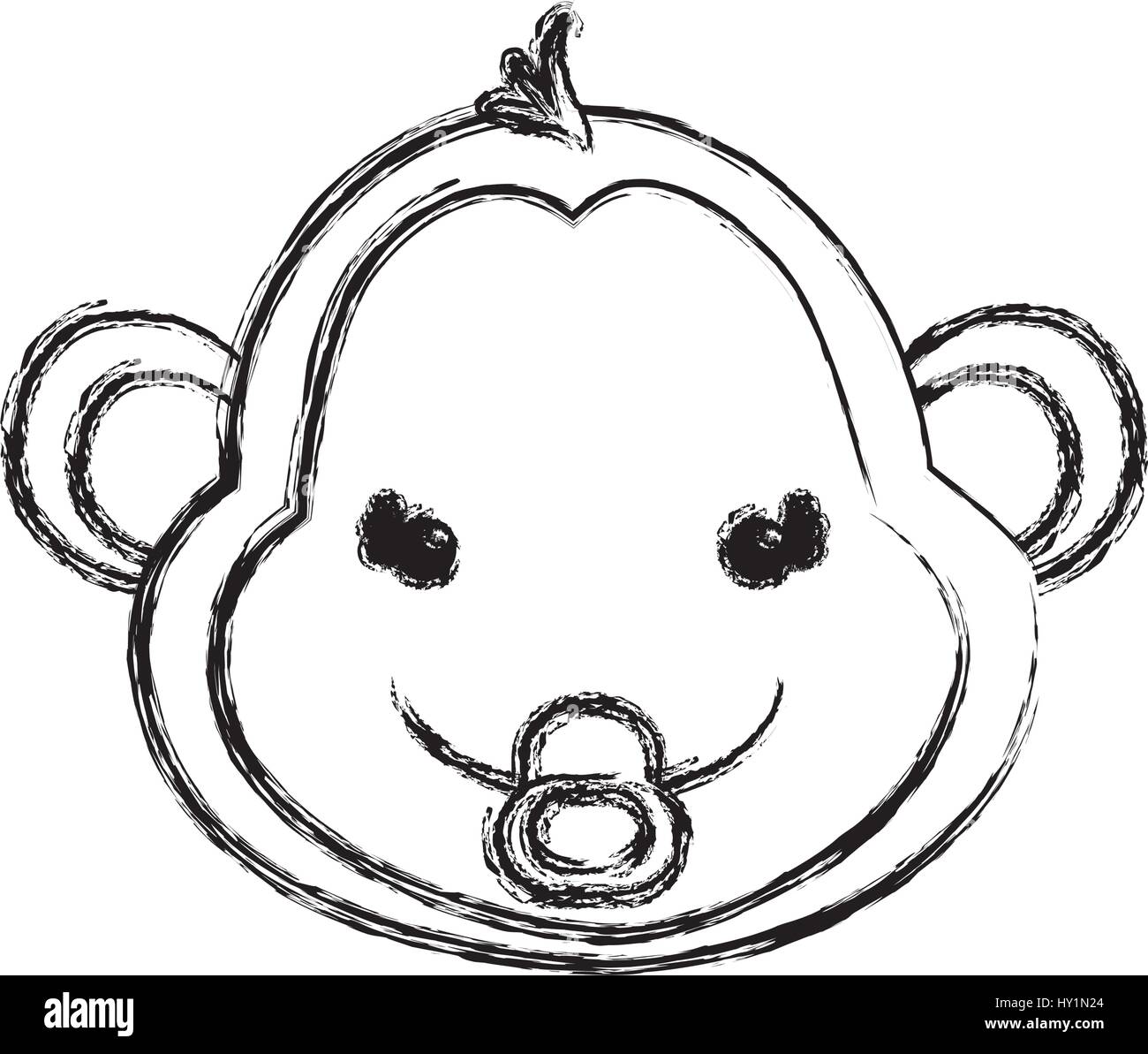monkey cartoon drawing animal Stock Vector Image & Art - Alamy