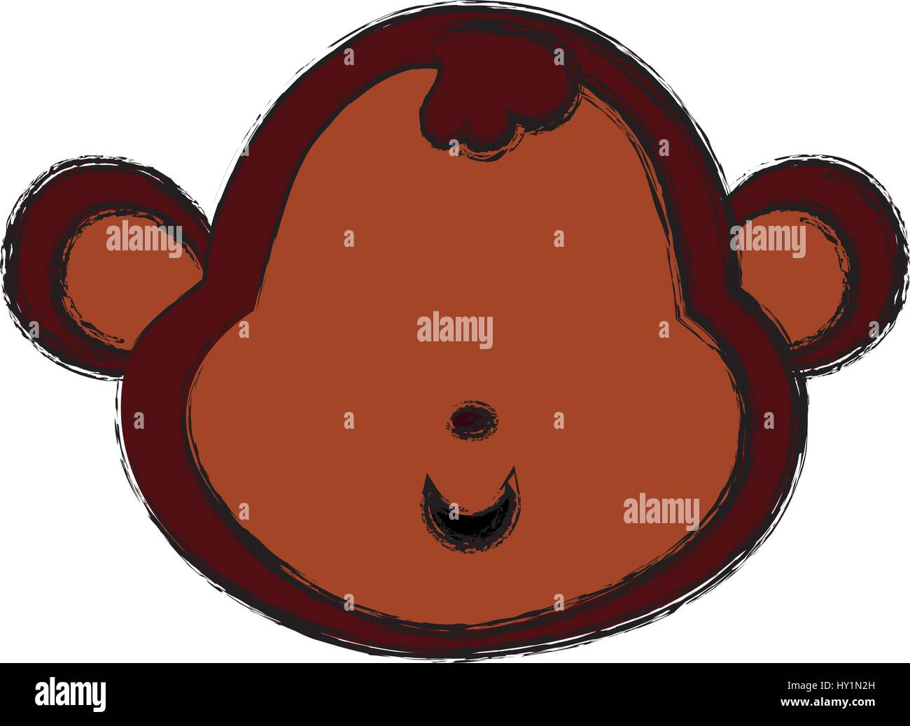 monkey cartoon drawing head faceless Stock Vector Image & Art - Alamy