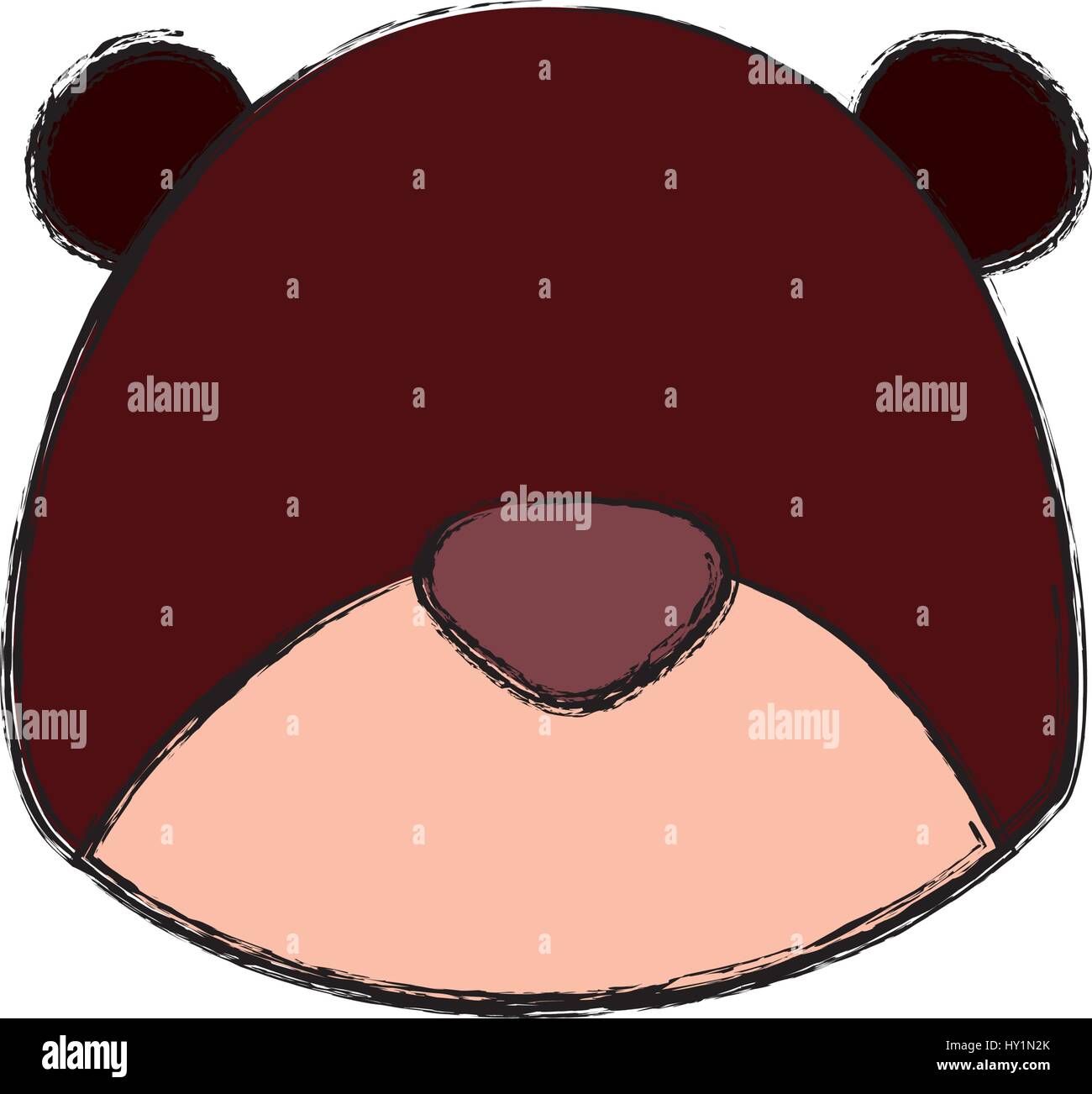 teddy bear cartoon infantile head faceless Stock Vector Image & Art - Alamy