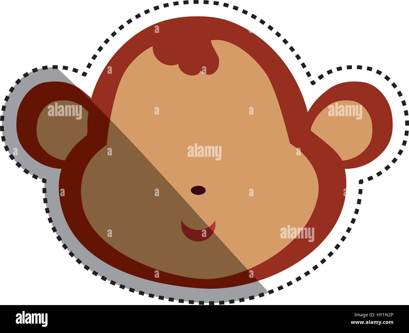monkey cartoon drawing head faceless Stock Vector Image & Art - Alamy