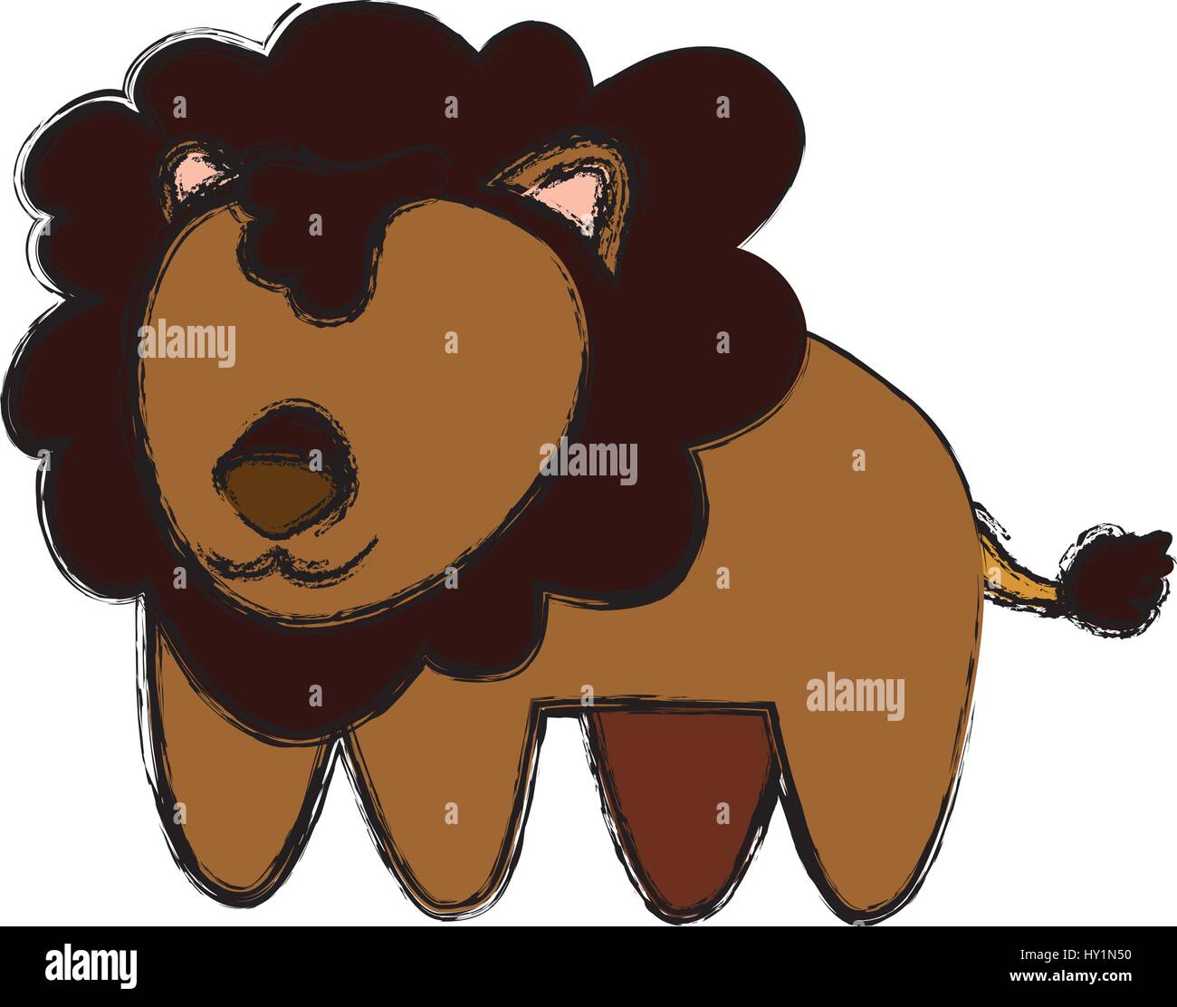lion infantile cartoon animal faceless Stock Vector Image & Art - Alamy