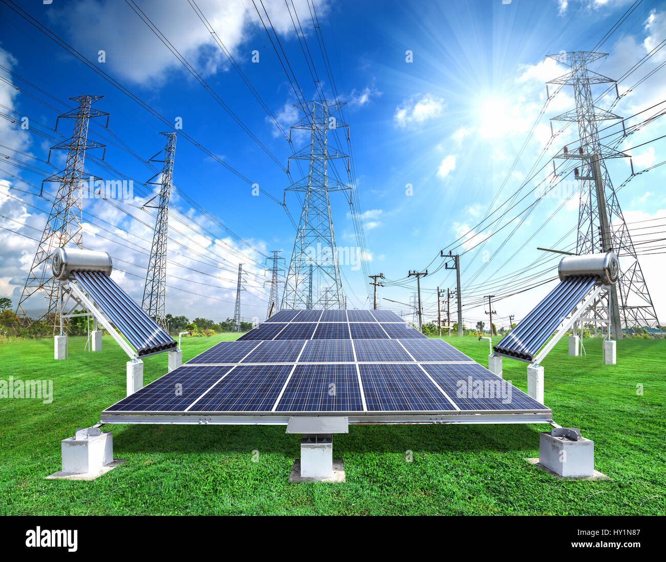 Solar Water Heating System High Resolution Stock Photography and Images ...