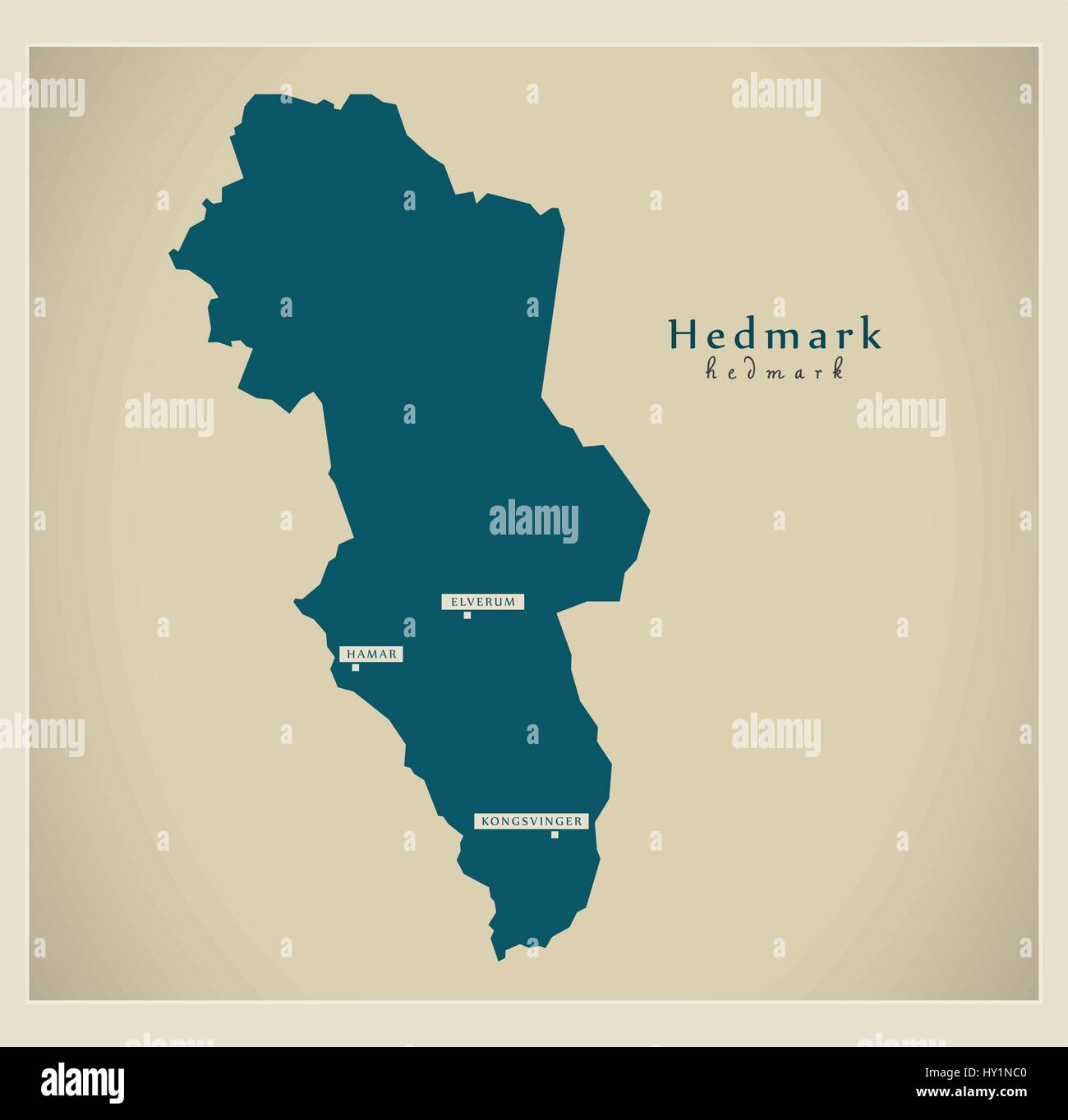 Modern Map - Hedmark NO Stock Vector Image & Art - Alamy