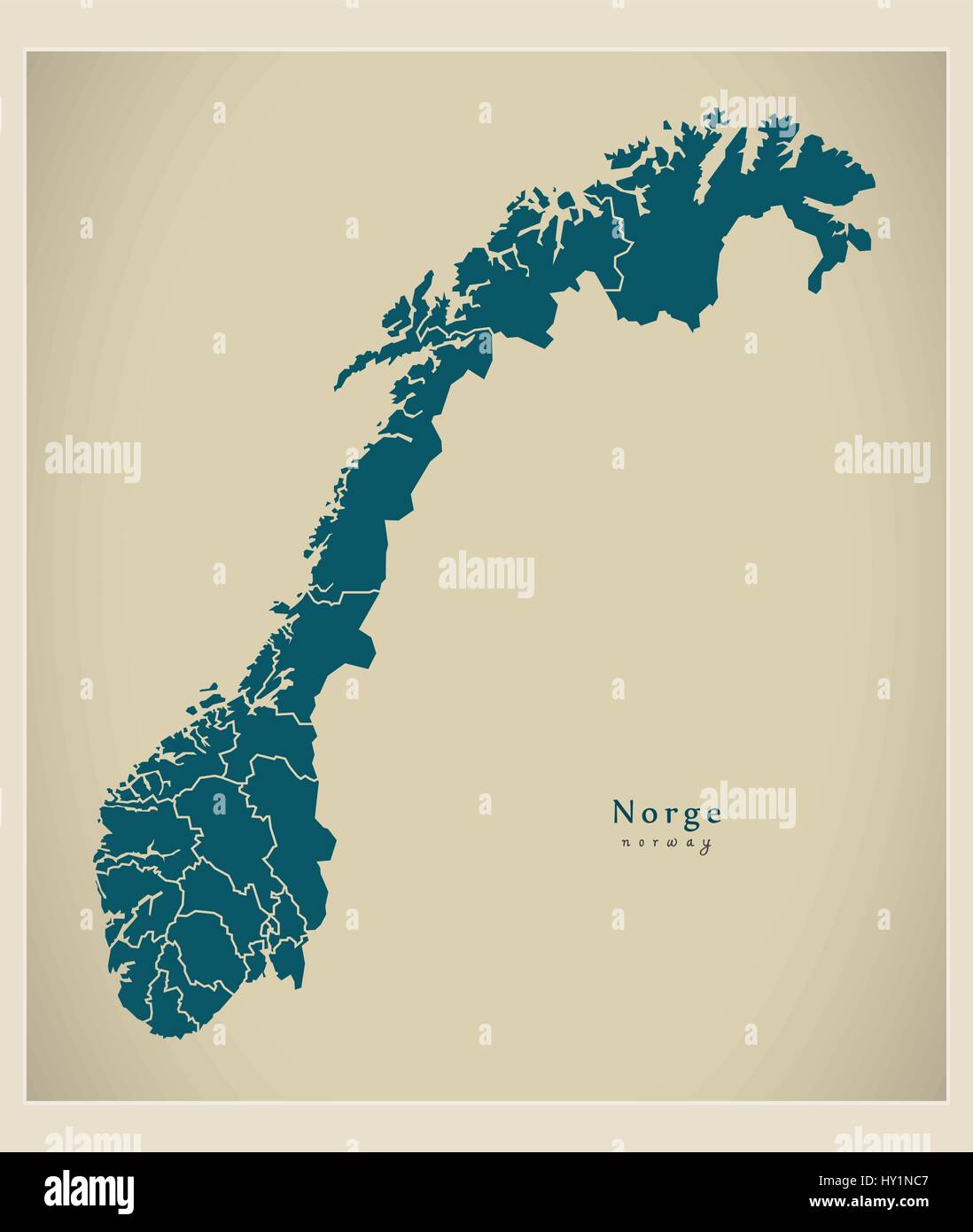 Modern map norway counties hi-res stock photography and images - Alamy