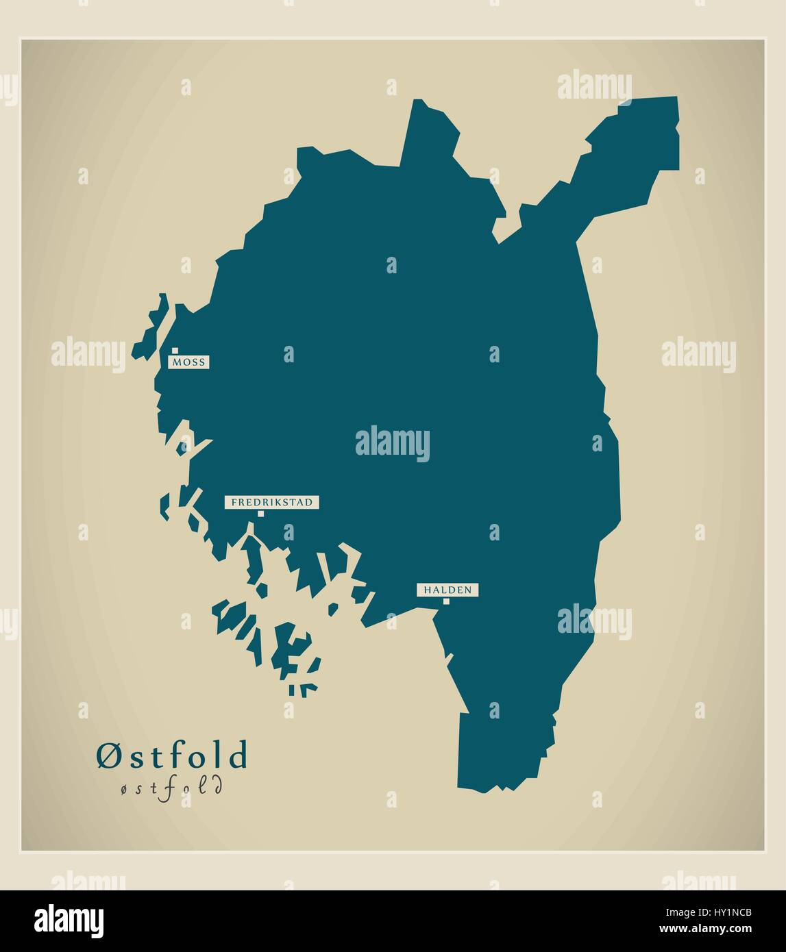 Ostfold map hi-res stock photography and images - Alamy