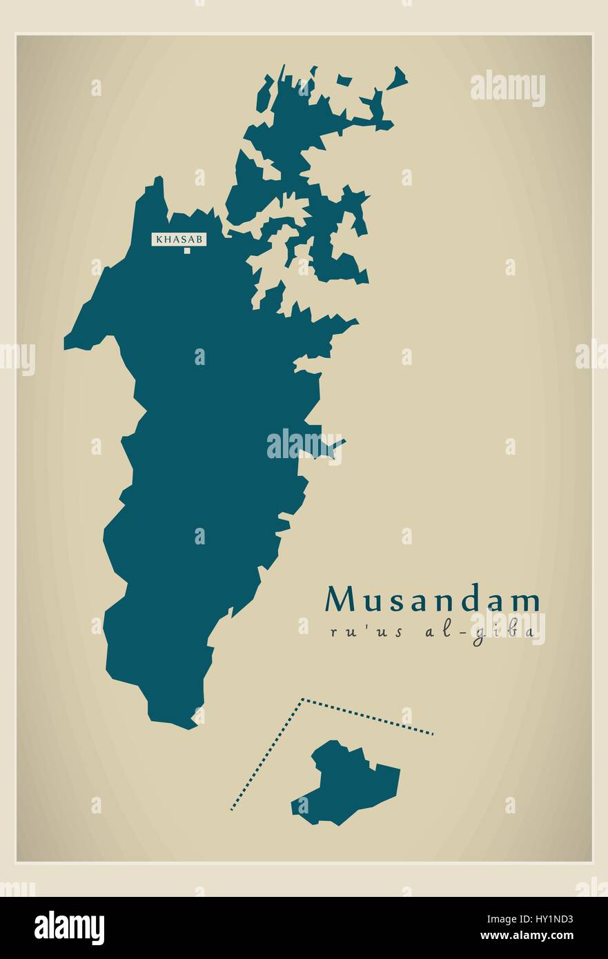 Modern Map - Musandam OM Stock Vector Image & Art - Alamy
