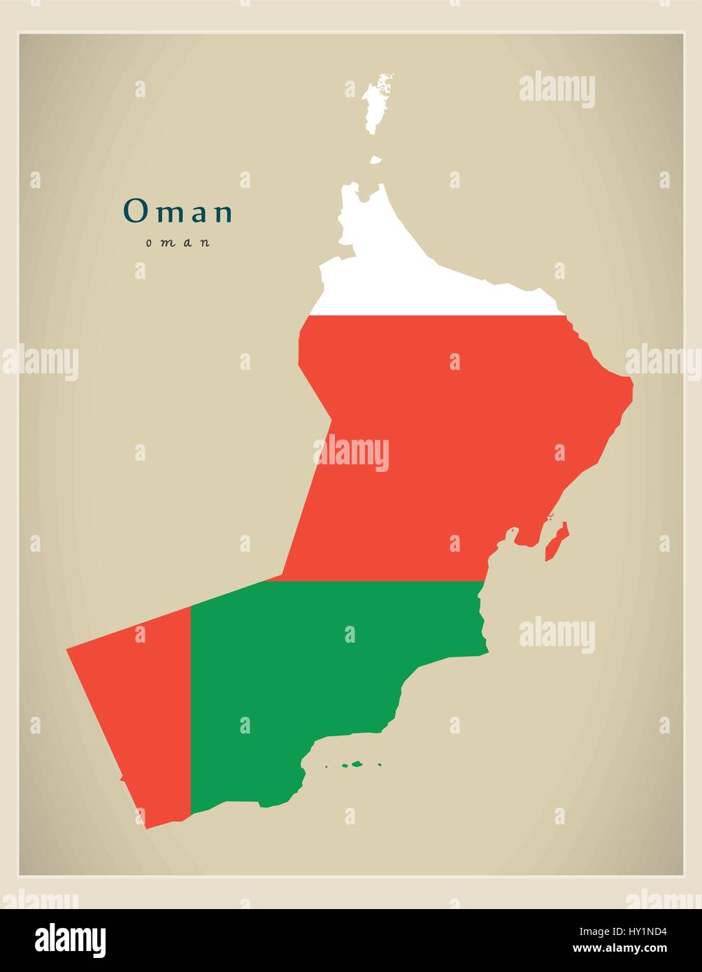 Oman Flag Map Stock Vector Images Alamy