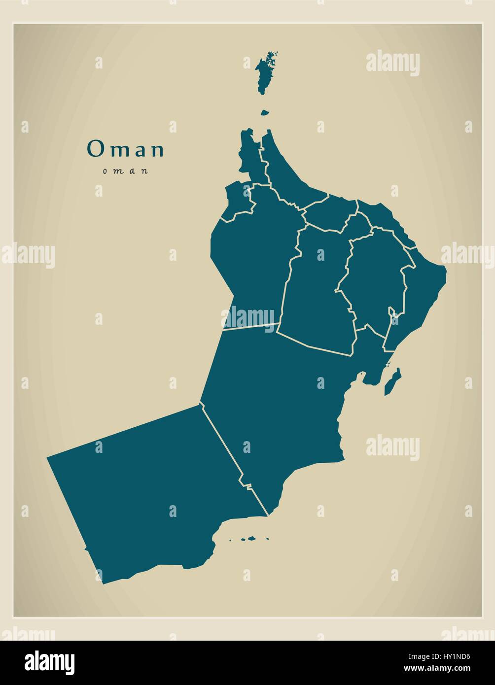 Map of oman Stock Vector Images - Alamy