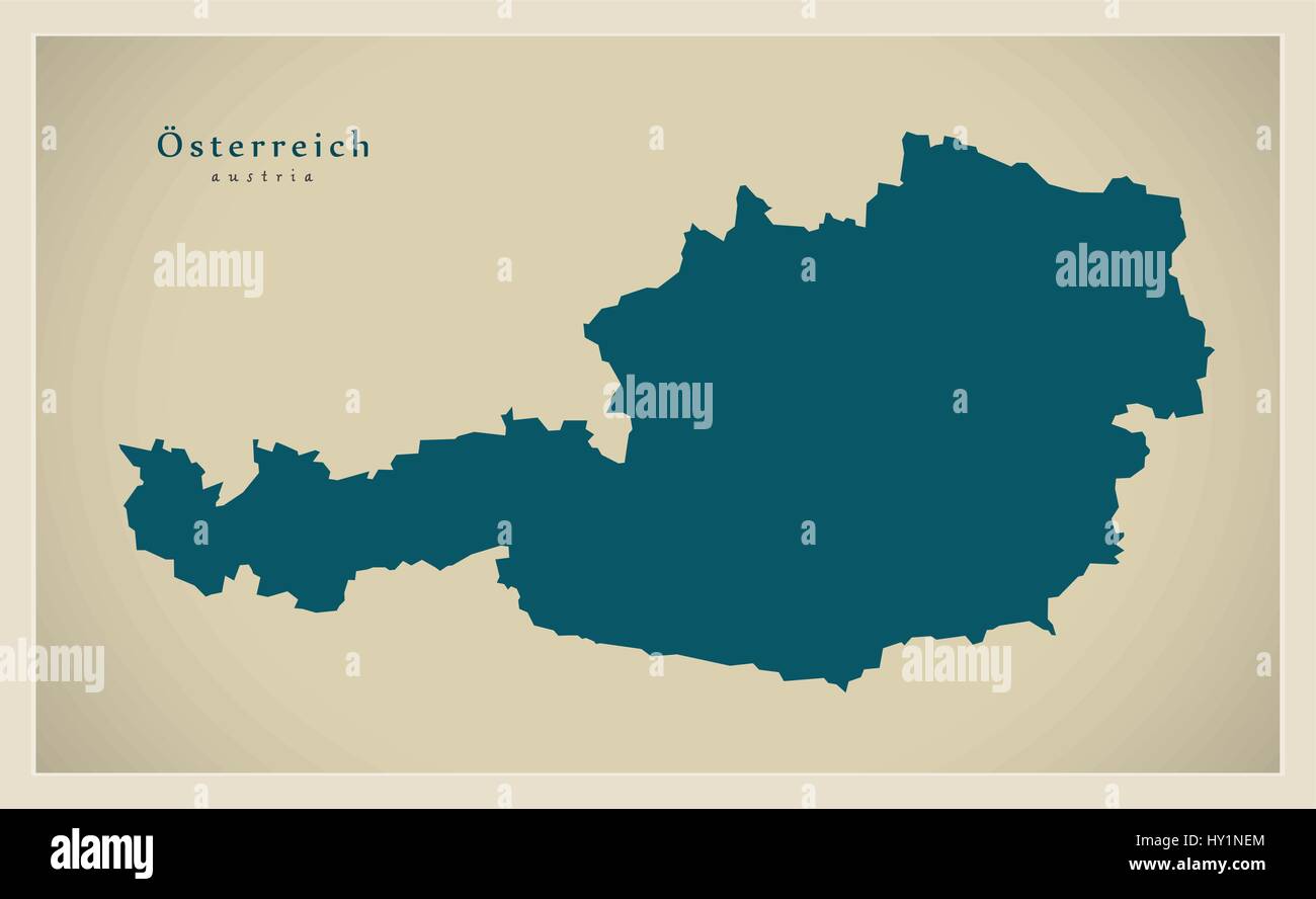 Modern Map - Austria illustration AT Stock Vector Image & Art - Alamy