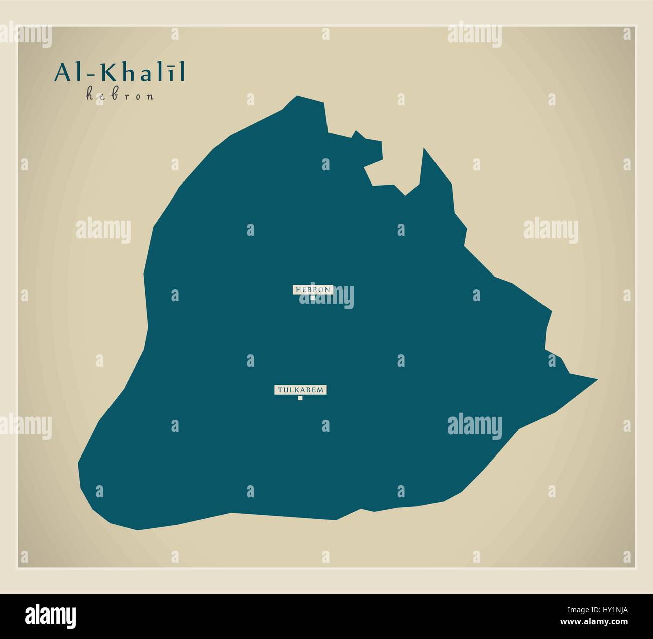 Modern Map - Al-Khalil PS Stock Vector Image & Art - Alamy