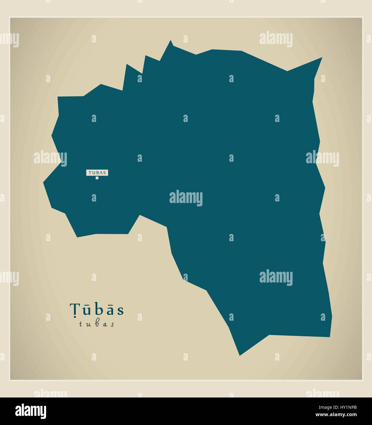 Modern Map - Tubas PS Stock Vector Image & Art - Alamy