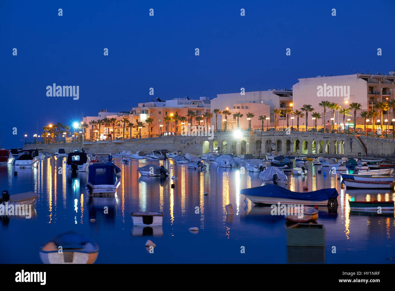 Marsaskala marsascala promenade malta hi-res stock photography and ...