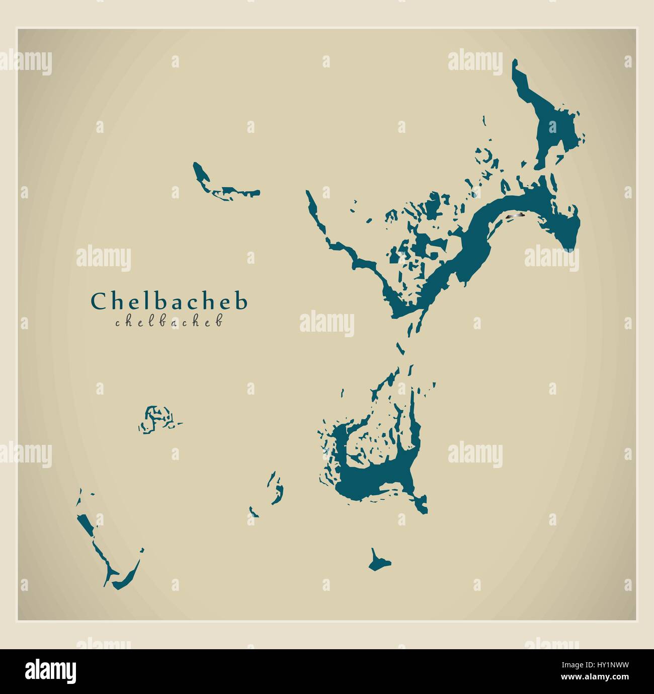 Modern Map - Chelbacheb PW Stock Vector Image & Art - Alamy
