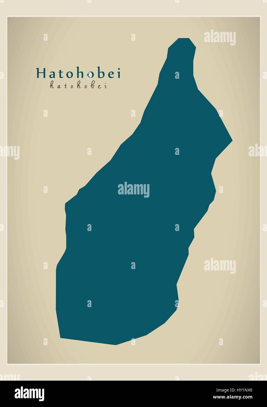 Modern Map - Hatohobei PW Stock Vector Image & Art - Alamy