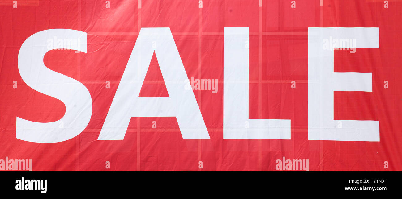 Red Sale Sign Stock Photo - Alamy