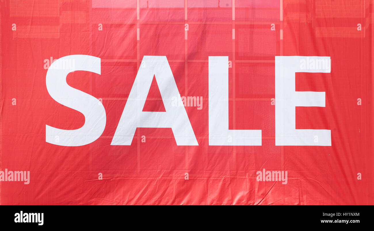 Red Sale Sign Stock Photo - Alamy