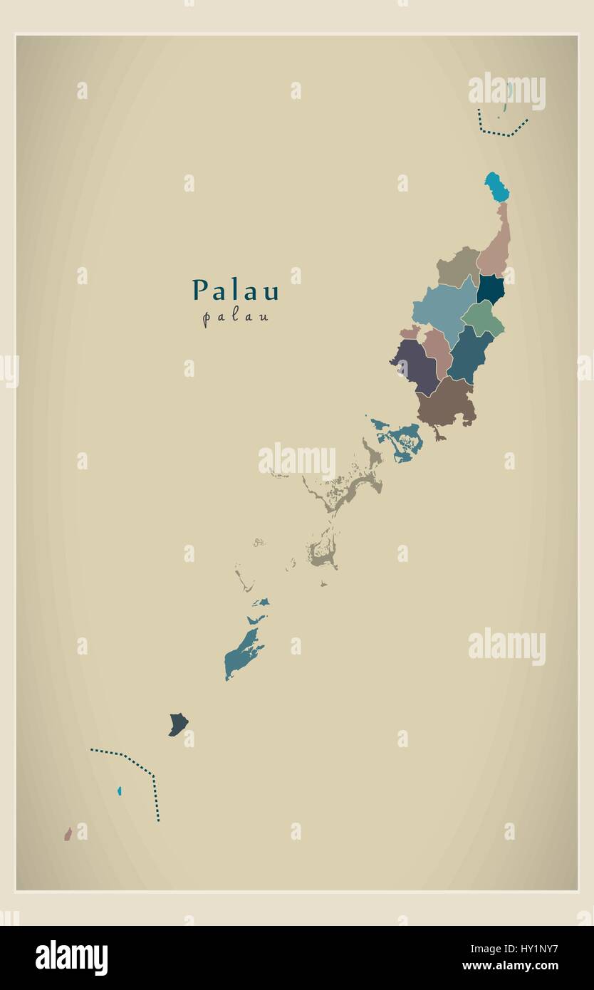 Map palau Stock Vector Images - Alamy