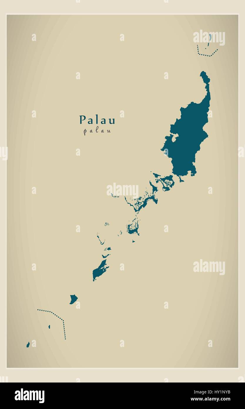 Map palau regions simple hi-res stock photography and images - Alamy
