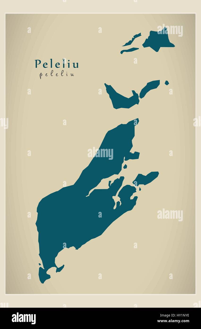 Modern Map - Peleliu PW Stock Vector Image & Art - Alamy