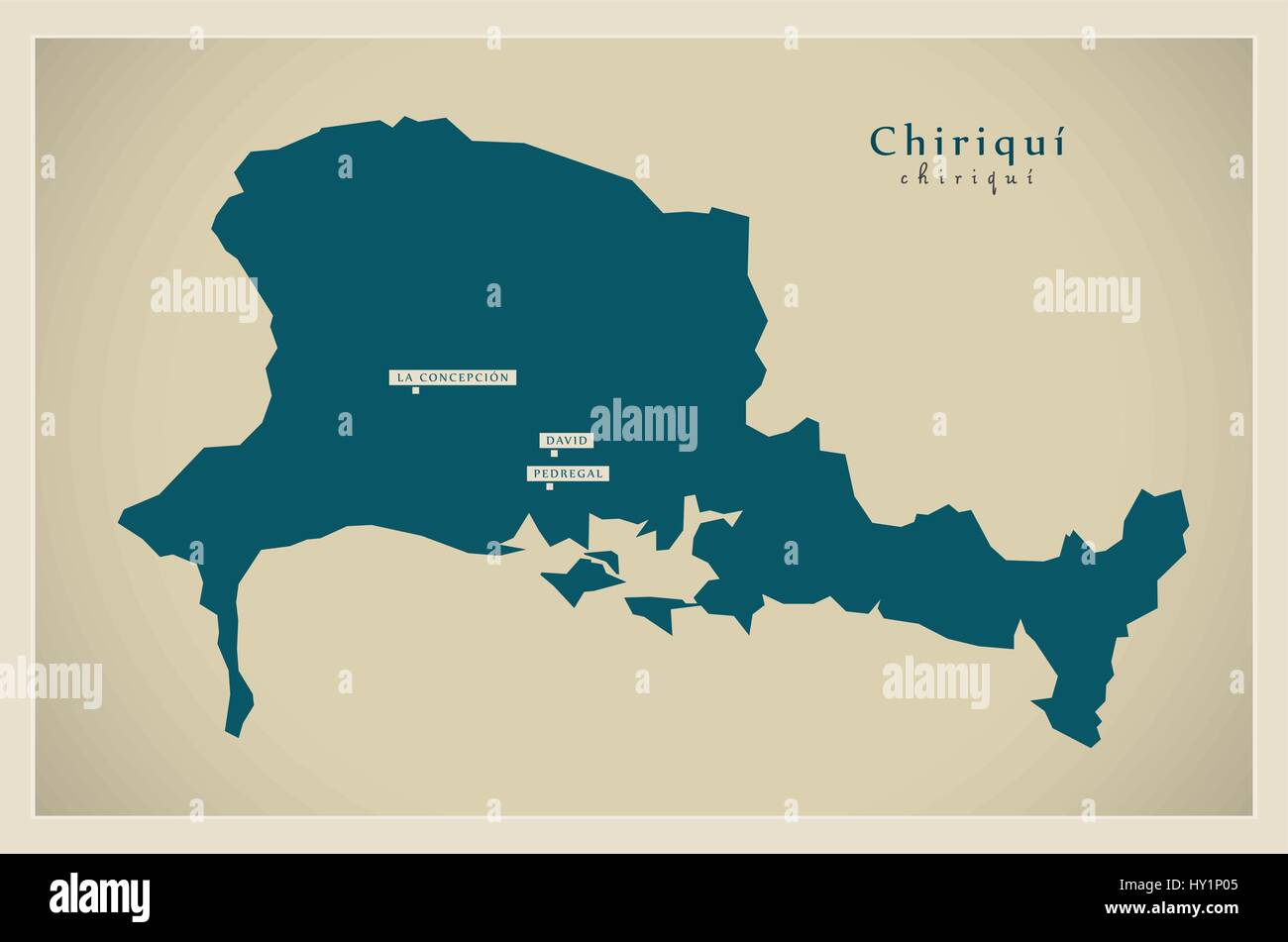 Chiriqui silhouette map hi-res stock photography and images - Alamy