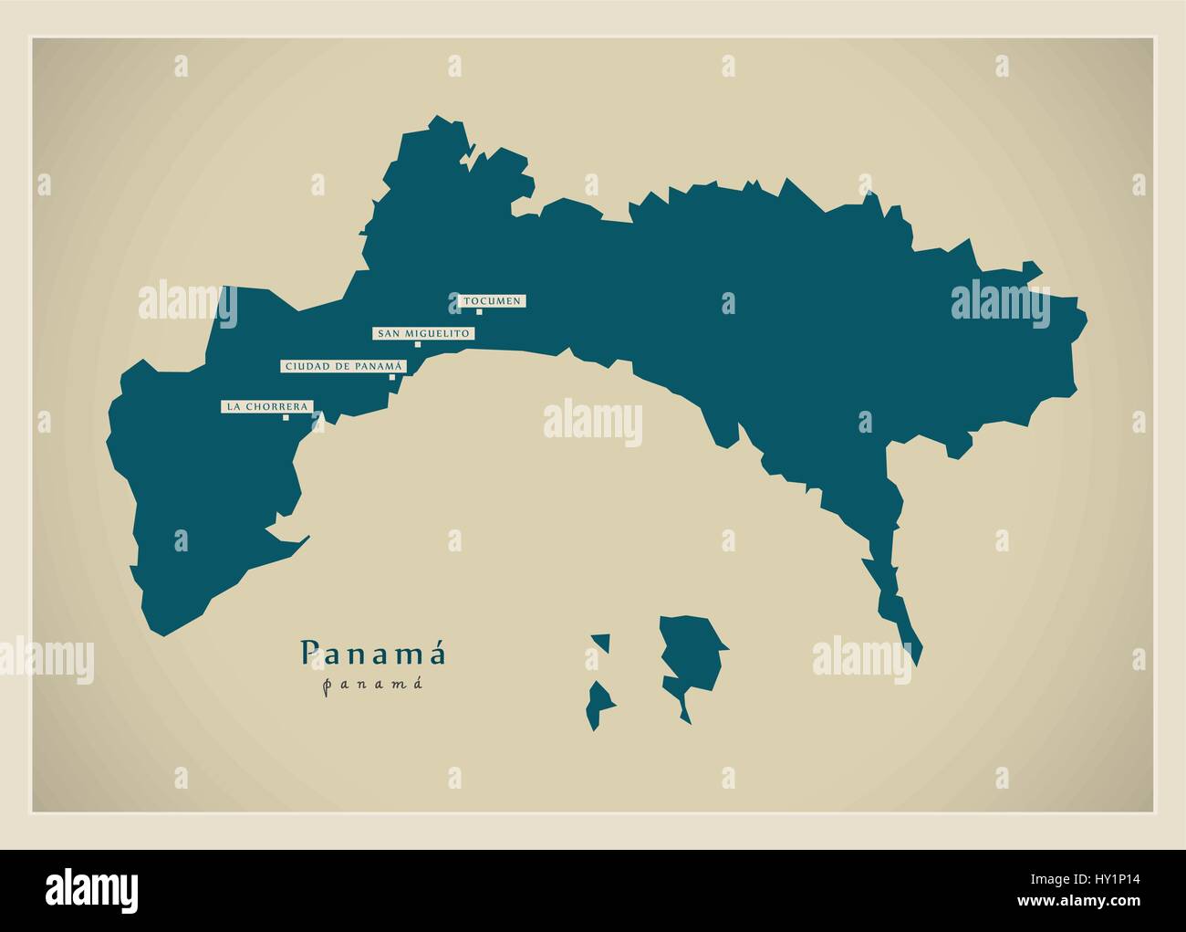 Panama map and its provinces hi-res stock photography and images - Alamy