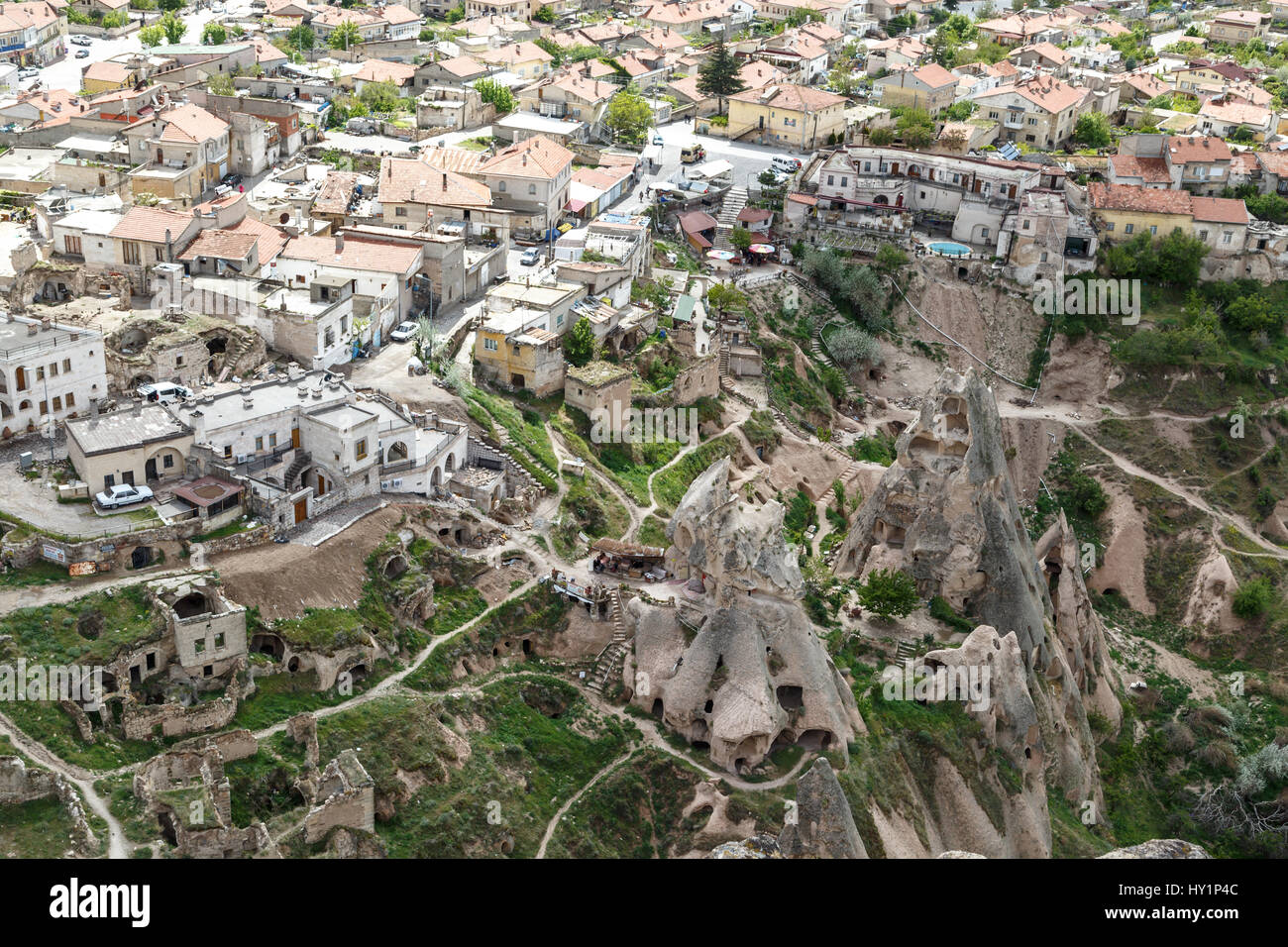 NEVSEHIR, TURKEY - MAY 7, 2016 : Cappadocia view from Uchisar Castle ...