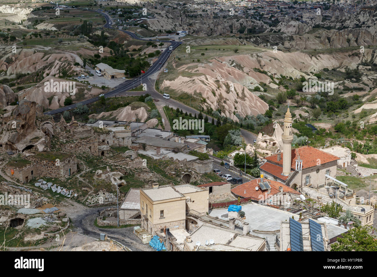 NEVSEHIR, TURKEY - MAY 7, 2016 : Cappadocia view from Uchisar Castle ...