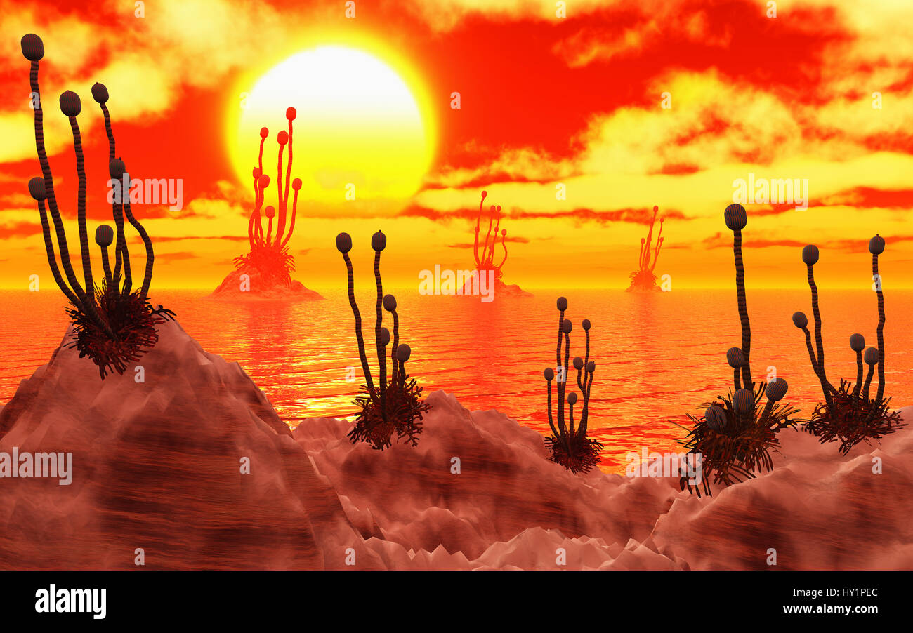 Exoplanet Proxima Centauri In Orbit Around Proxima Centuari,A Red Dwarf ...