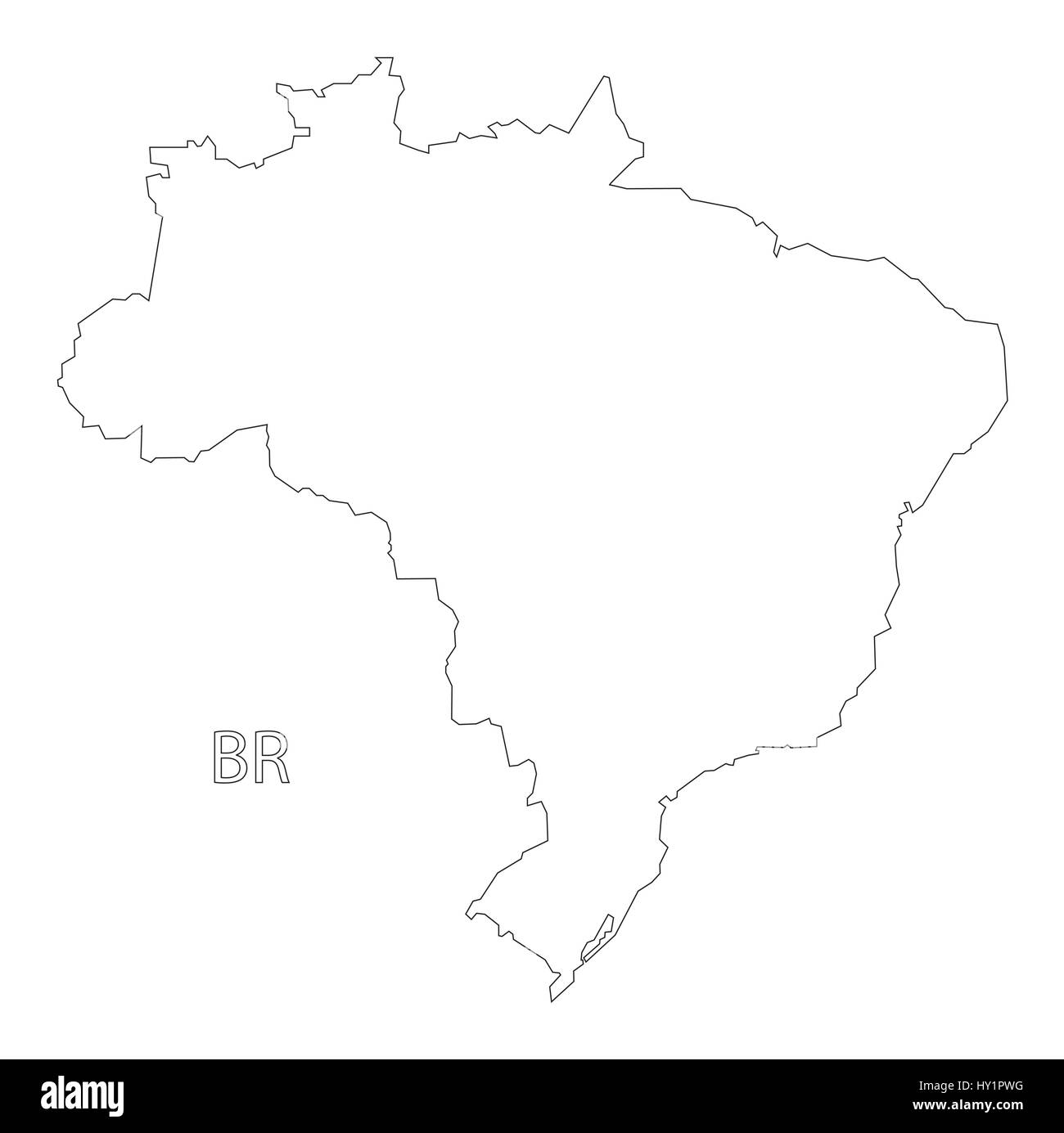 Brazil map with states Black and White Stock Photos & Images - Alamy