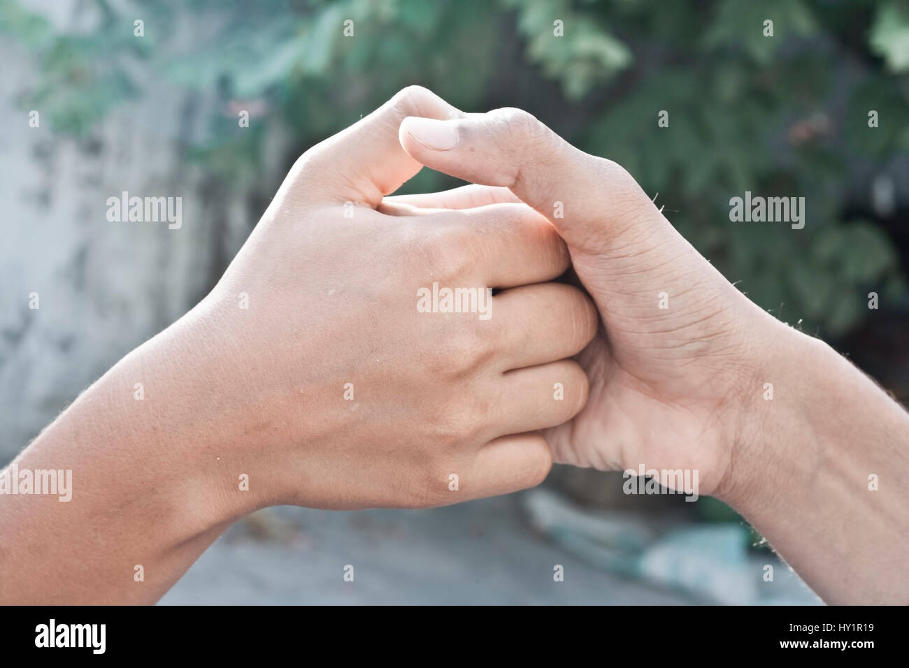 Team work. Human hands joined together Stock Photo - Alamy