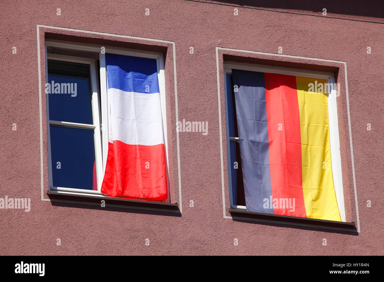 French and German Flags Stock Photo - Alamy