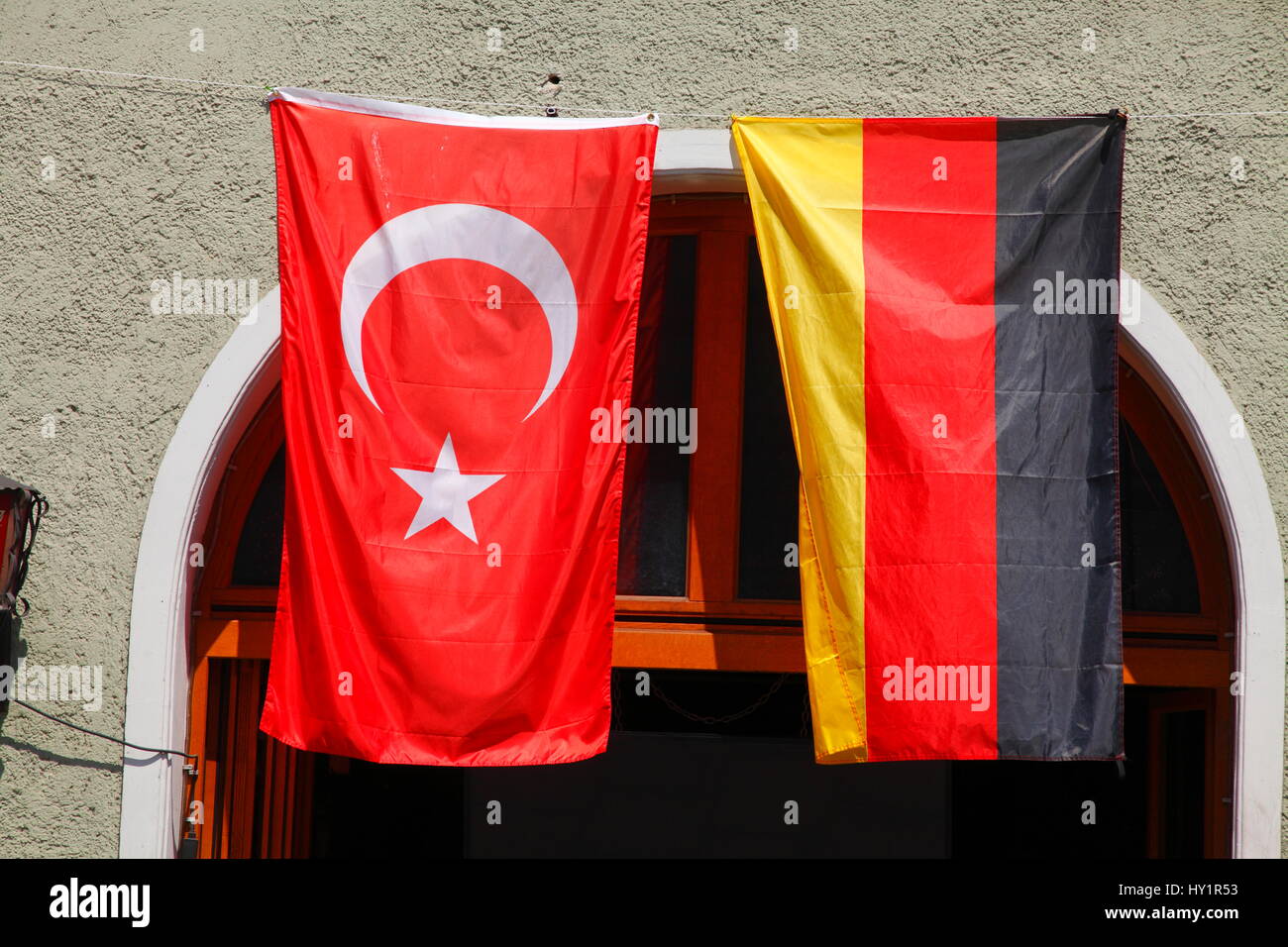 Turkish german flags hi-res stock photography and images - Alamy