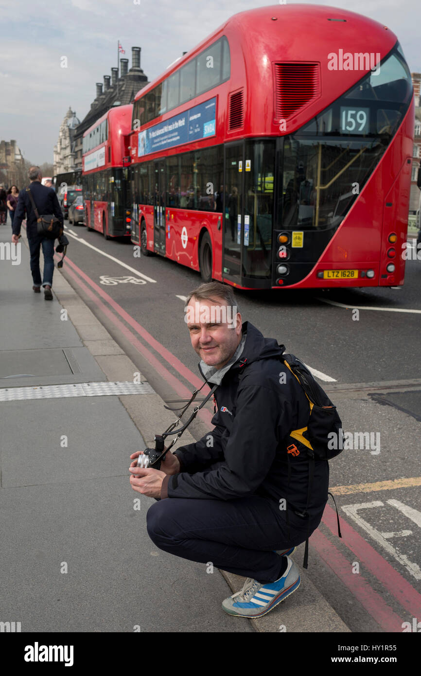 Photographer Peter Dench, on 28th March, 2017, in London, England Stock ...