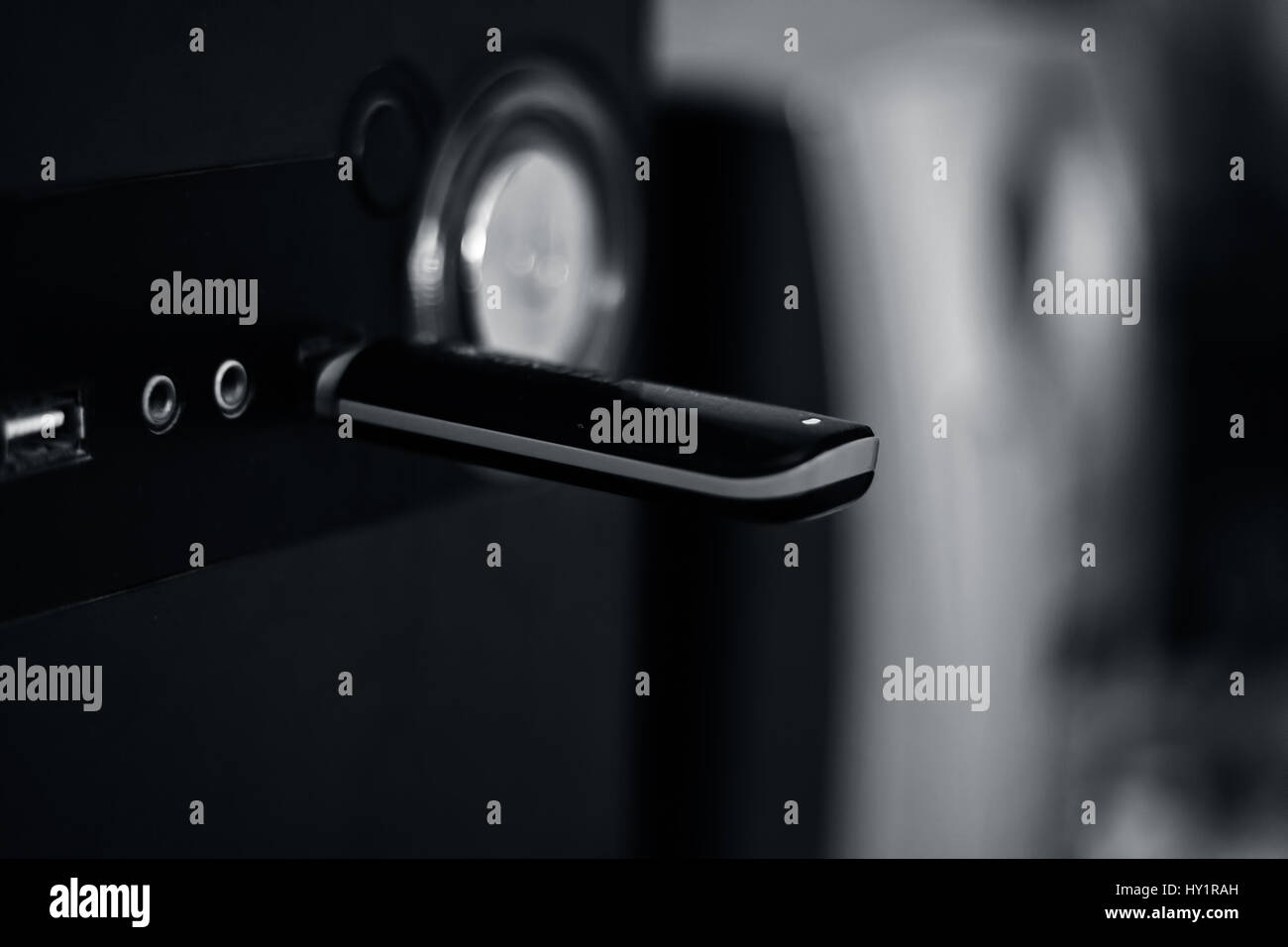 Usb dongle attached to desktop computer Stock Photo - Alamy