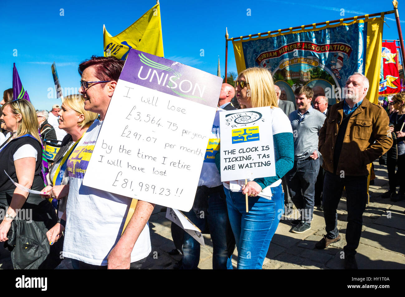 Unison union worker protest placard hi-res stock photography and images ...
