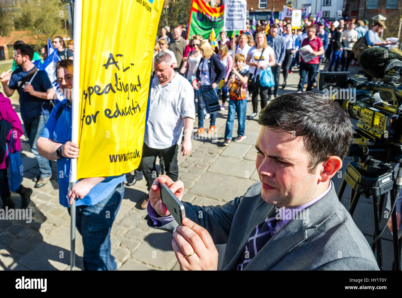 Unison union worker protest placard hi-res stock photography and images ...