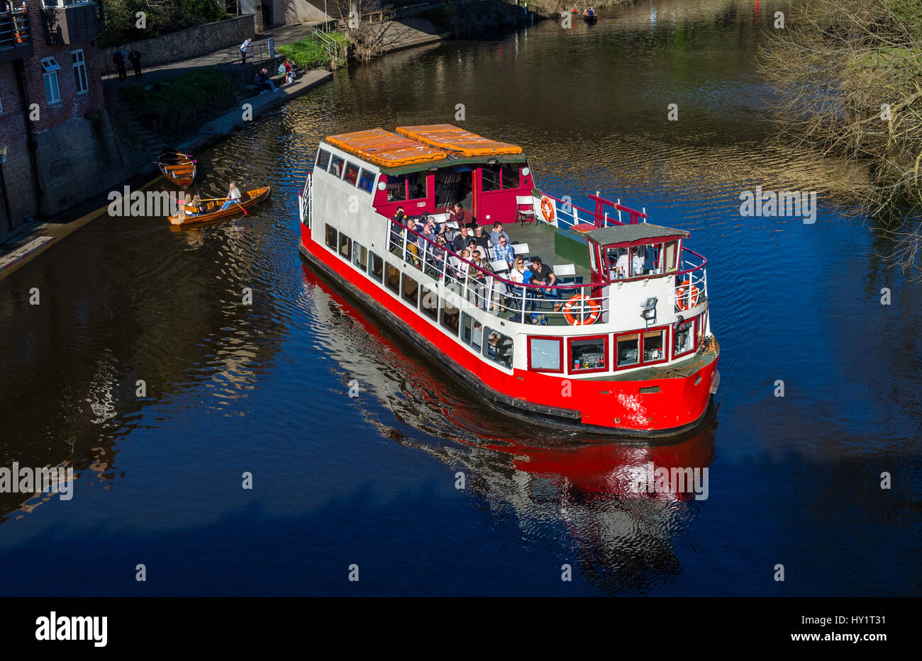 Prince Bishop river cruiser on the Wear river at Durham, U.K Stock ...